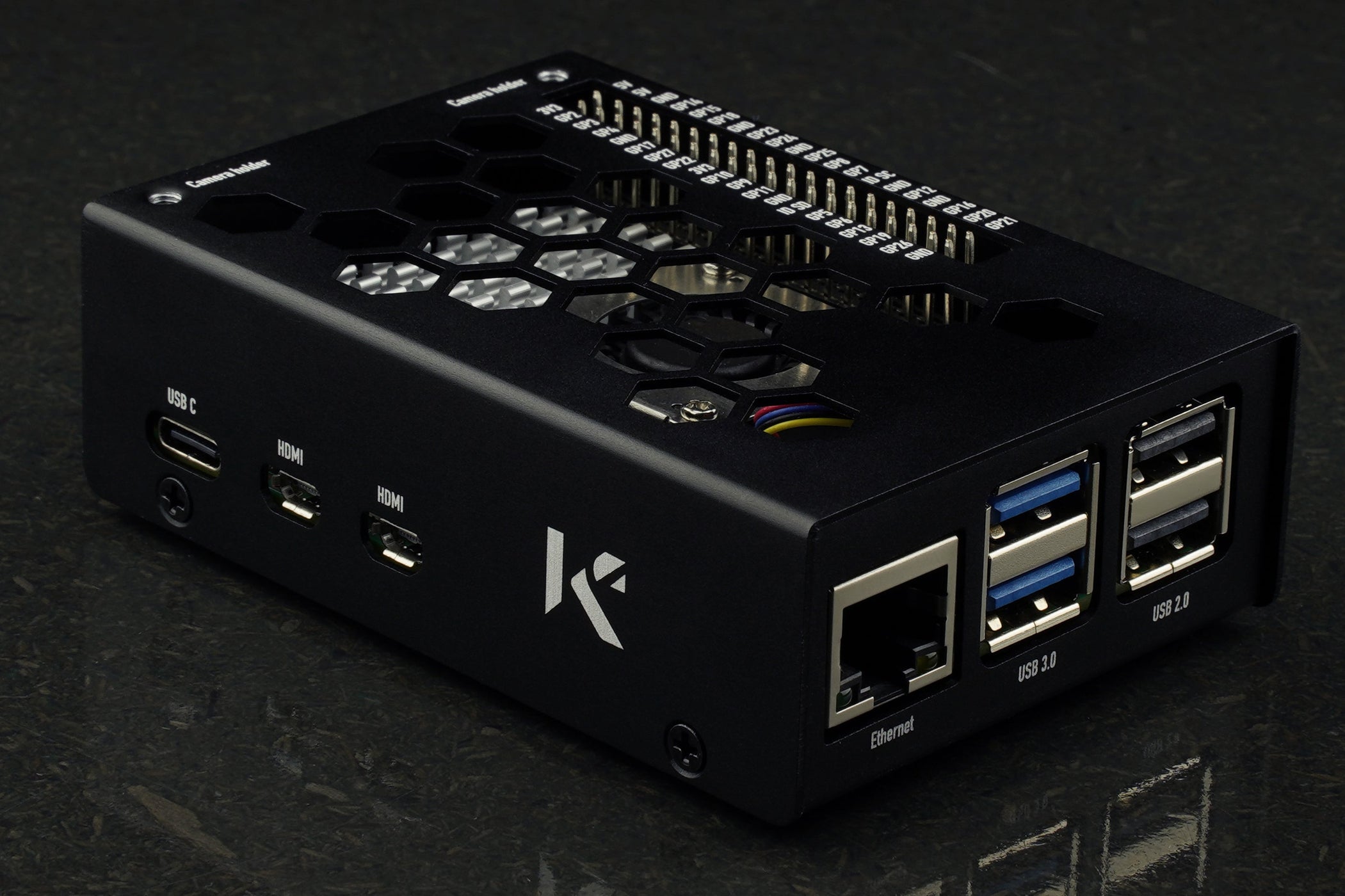 KKSB Raspberry Pi 5 Case Aluminium Black — KKSB Cases