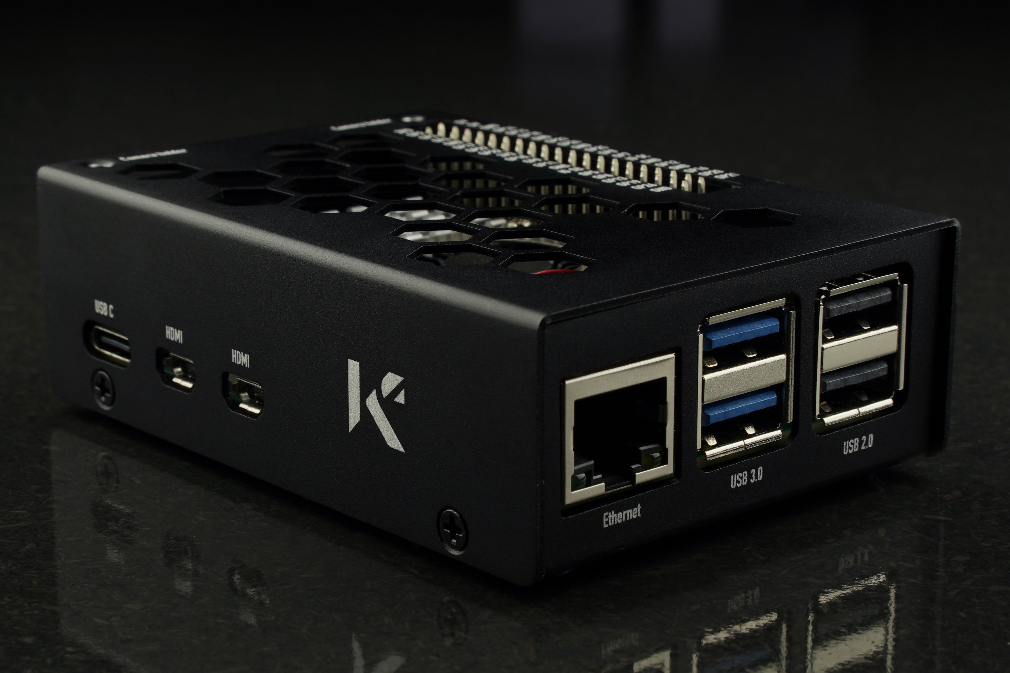 KKSB Raspberry Pi 5 Case Aluminium Black — KKSB Cases